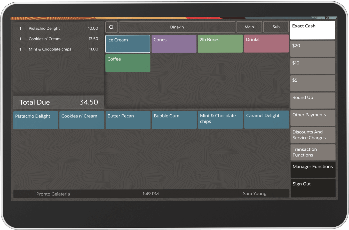 GloriaFood POS: Ice Cream POS System