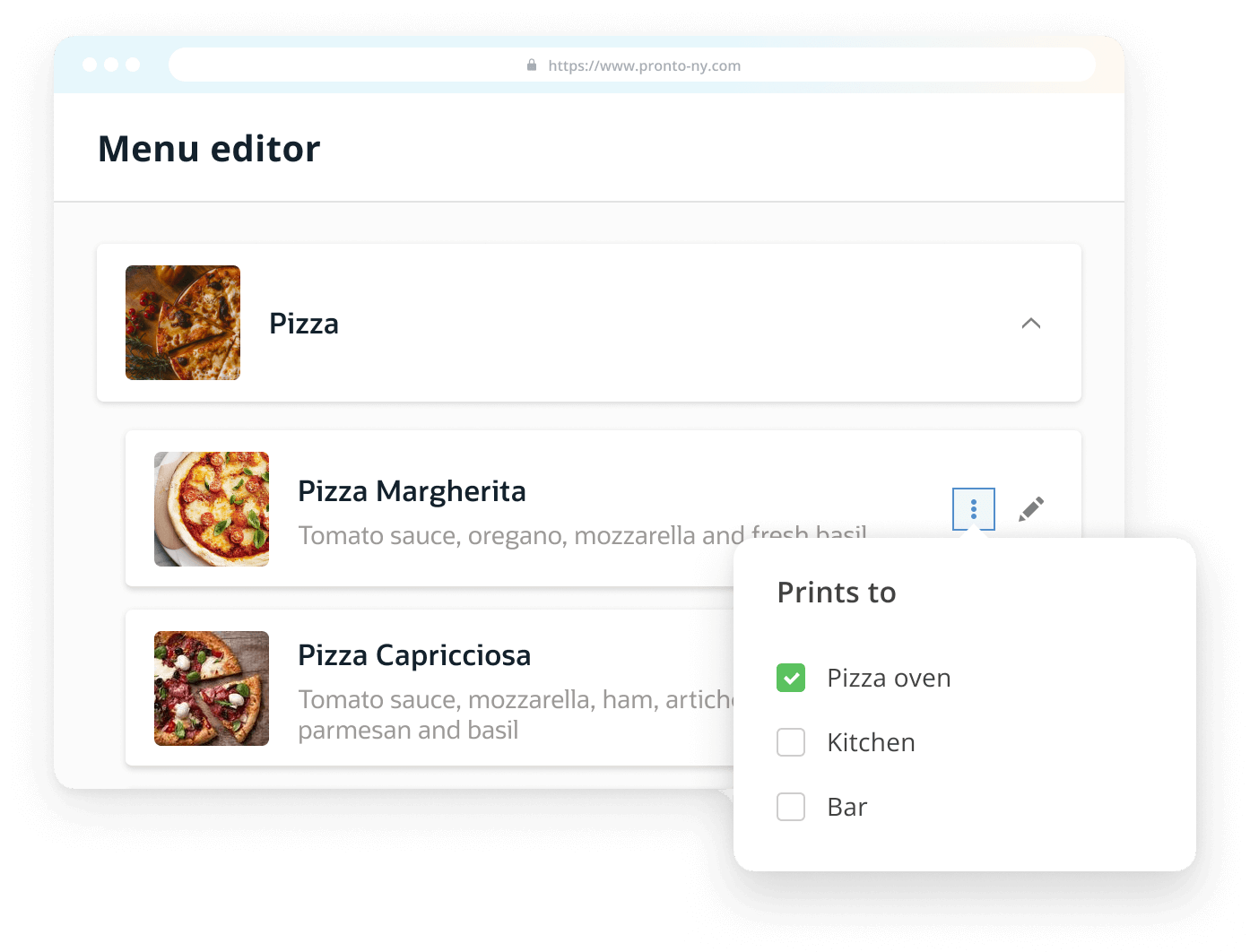 GloriaFood POS: Restaurant Menu Editor