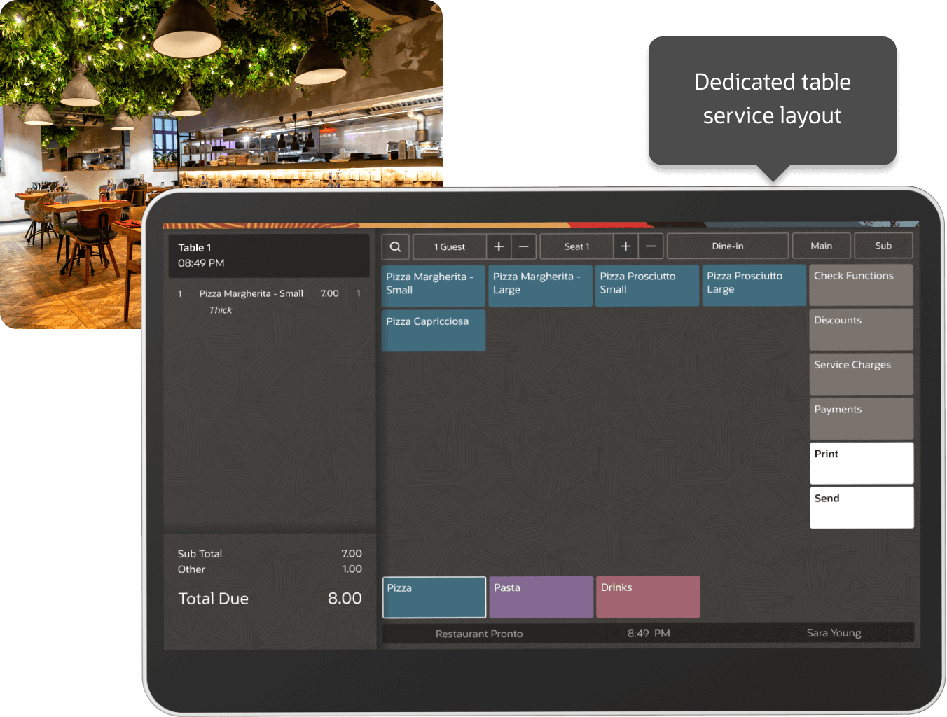 GloriaFood POS: Restaurant Service Types