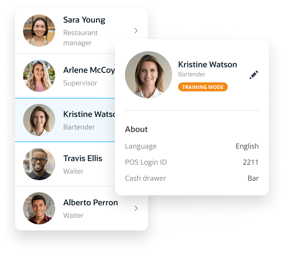 GloriaFood POS: Restaurant Staff Management Software